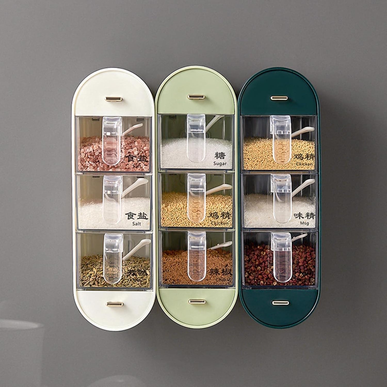 Wall Mounted Condiment Organizer Kitchen Storage Box – Homfair